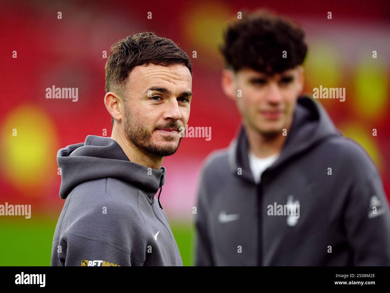 Tottenham Hotspur's James Maddison ahead of the Premier League match at ...