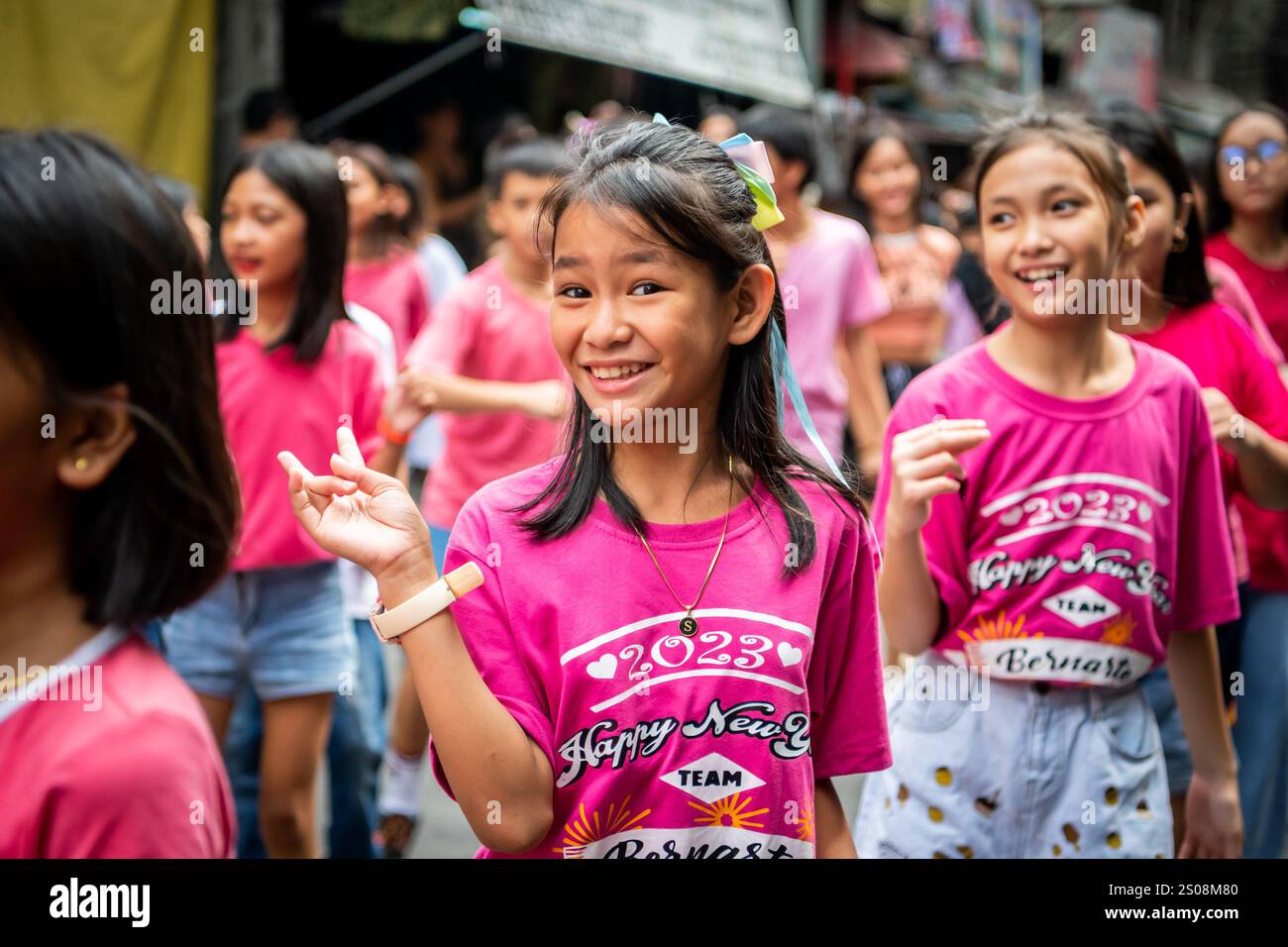 Filipino people celebrate an annual religious festival with a parade ...