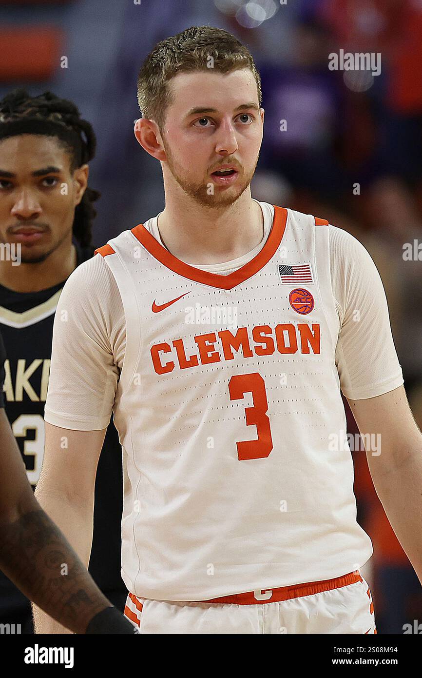 CLEMSON, SC - DECEMBER 21: Clemson Tigers guard Jake Heidbreder (3 ...