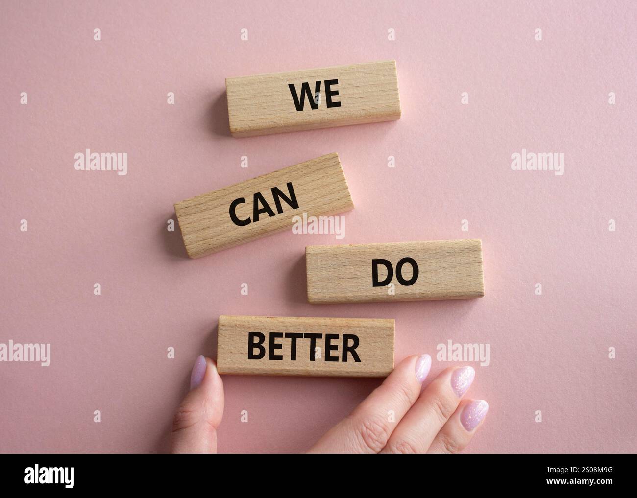 We Can Do Better symbol. Concept words We Can Do Better on wooden ...