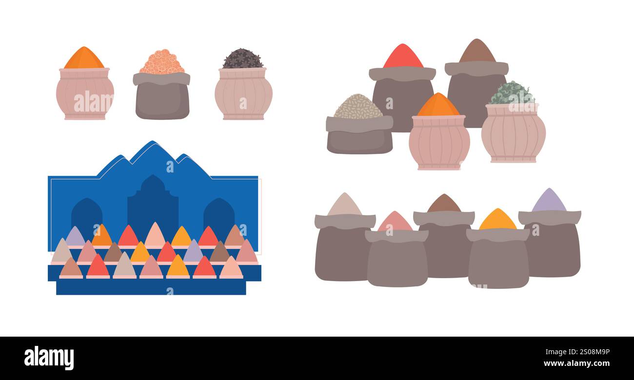 Grocery souk Stock Vector Images - Alamy