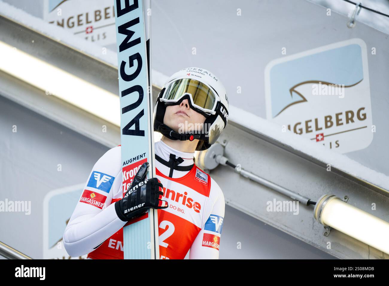 Lisa Eder (Oesterreich) vor dem Sprung auf der Schanze, SUI, FIS ...