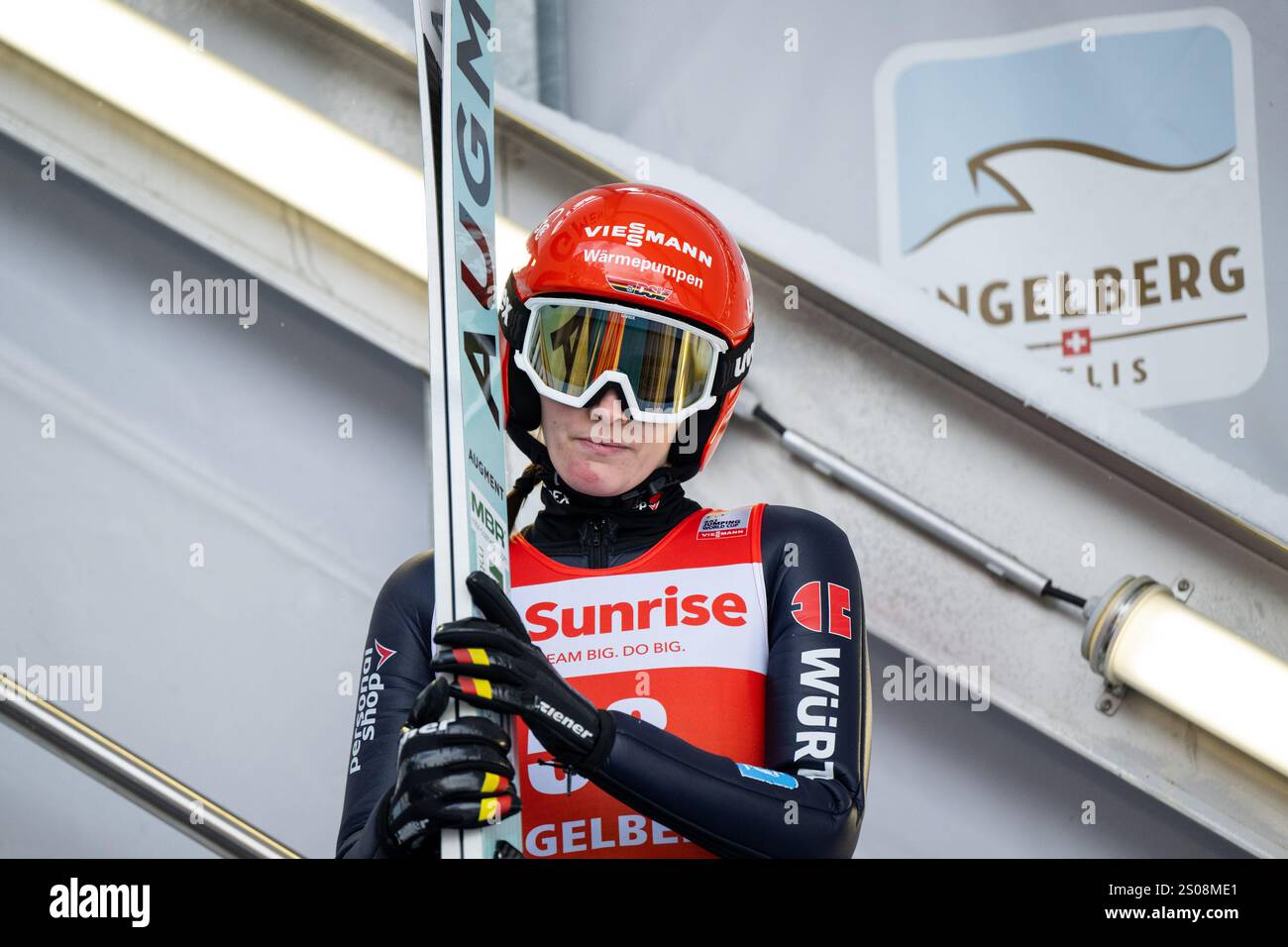 Selina Freitag (Deutschland) vor dem Sprung auf der Schanze, SUI, FIS ...