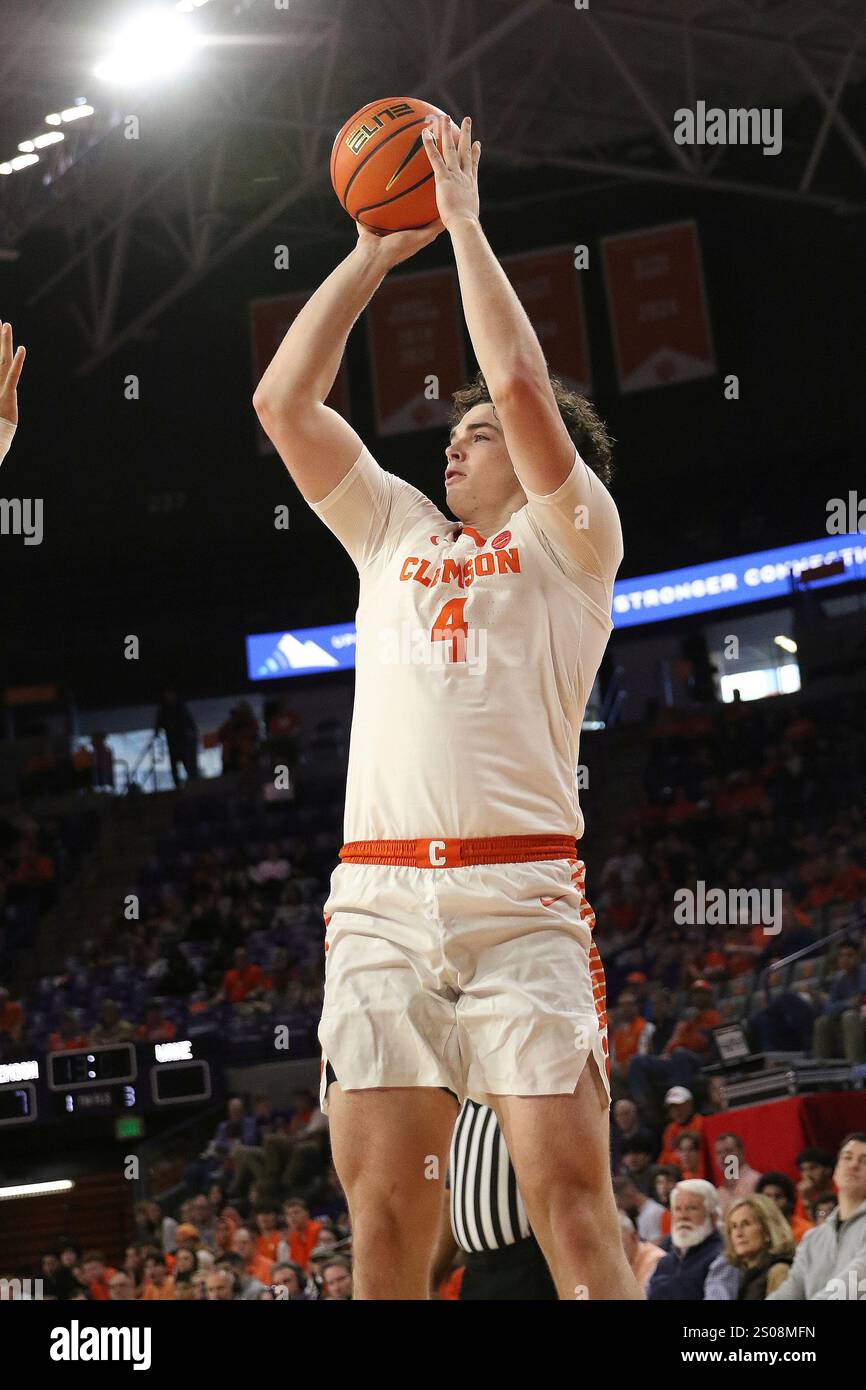 CLEMSON, SC - DECEMBER 21: Clemson Tigers forward Ian Schieffelin (4 ...