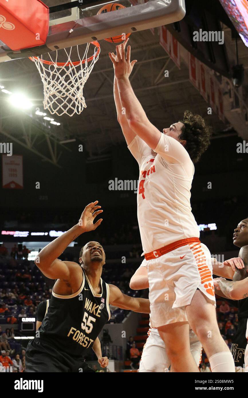 CLEMSON, SC - DECEMBER 21: Clemson Tigers forward Ian Schieffelin (4 ...