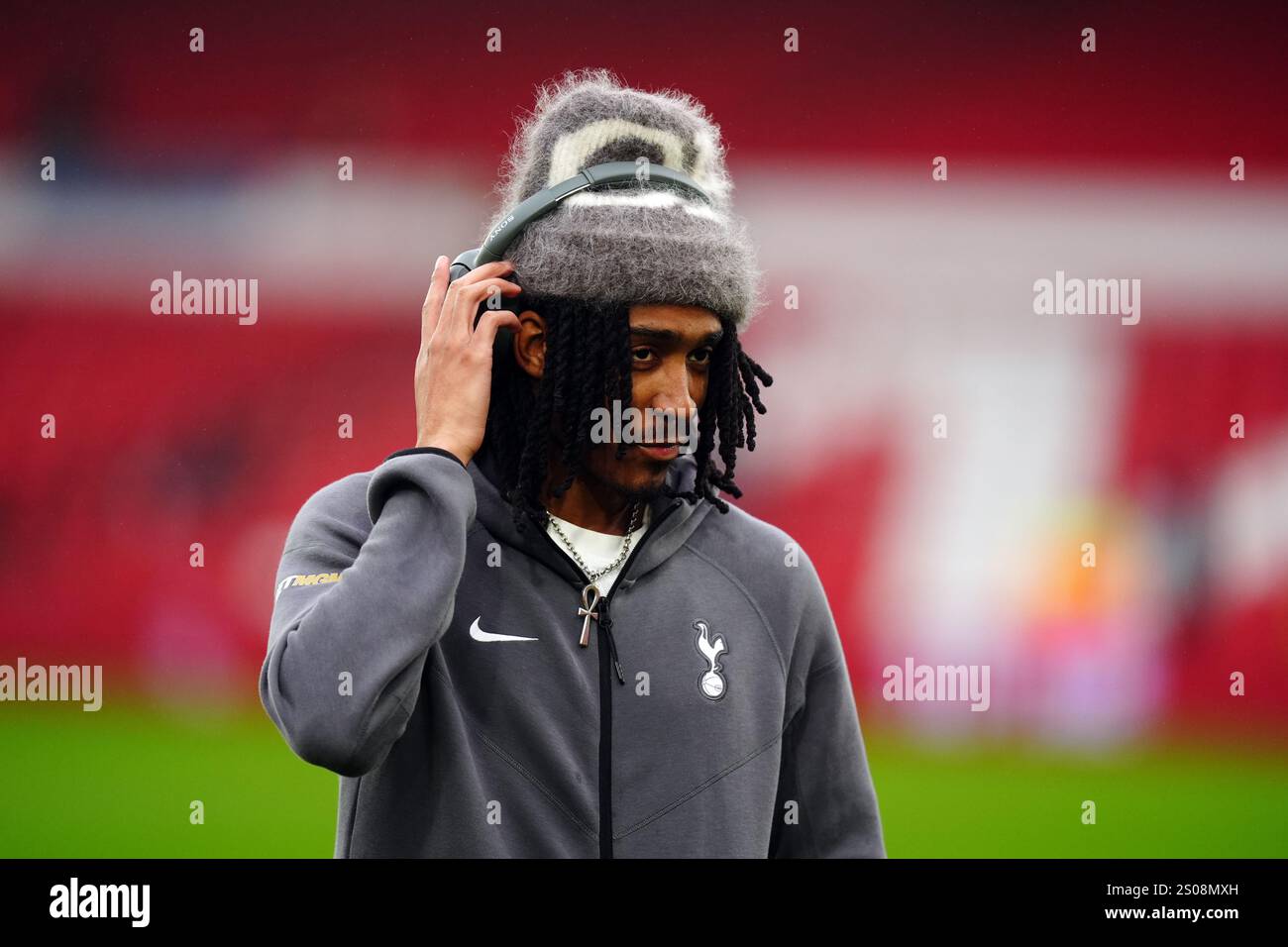 Tottenham Hotspur's Djed Spence ahead of the Premier League match at ...