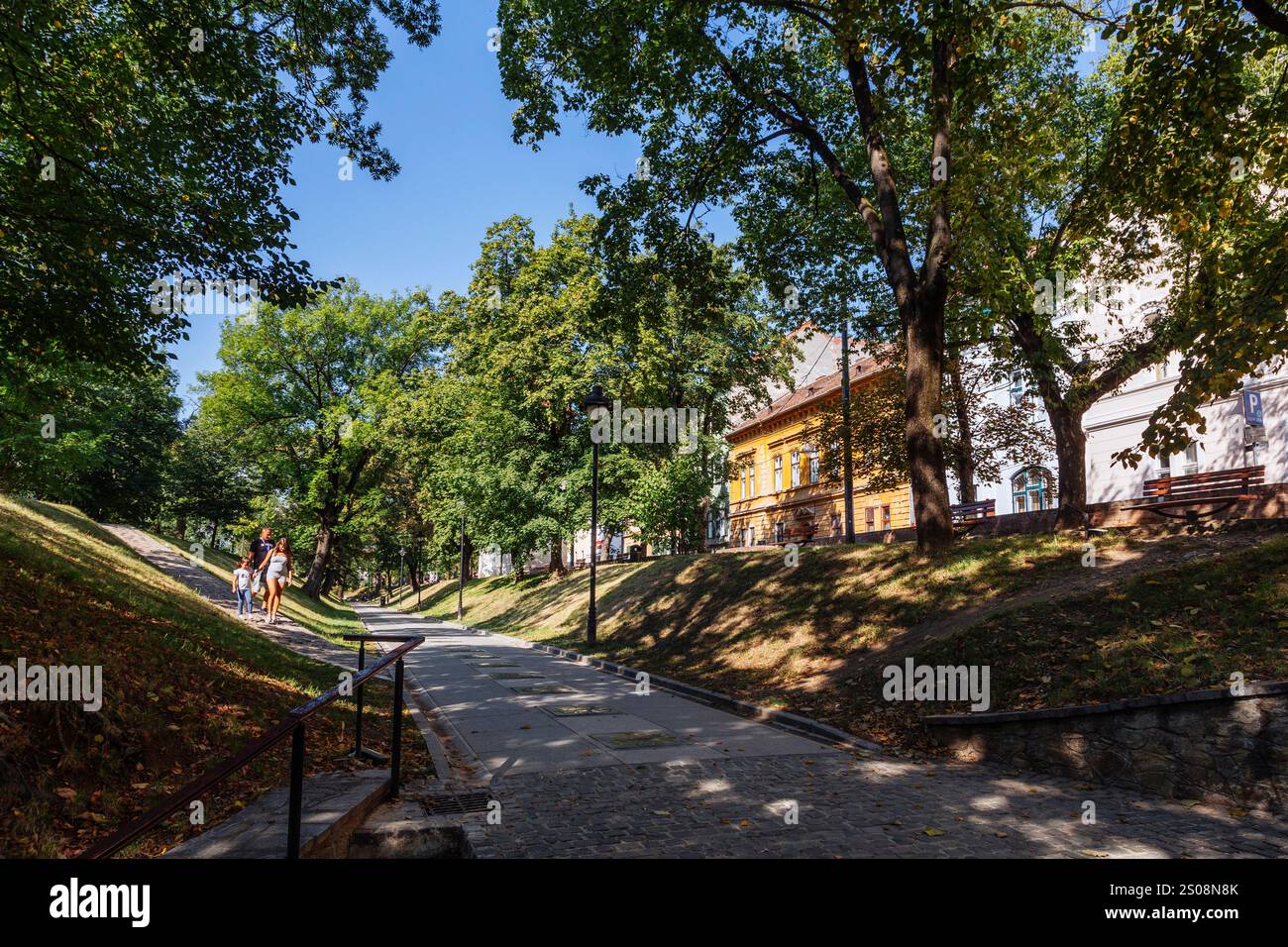 SIBIU (ROMANIA) - Parcul Cetății, in the historical centre of Sibiu ...