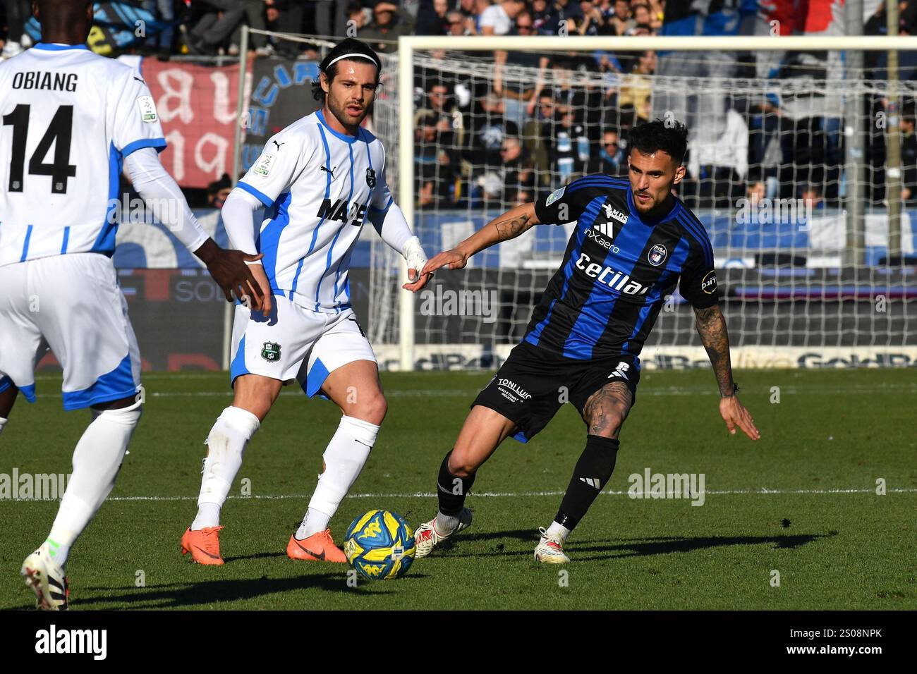Pisa, Italy. 26th Dec, 2024. Nicholas Pierini (Sassuolo) thwarted by ...