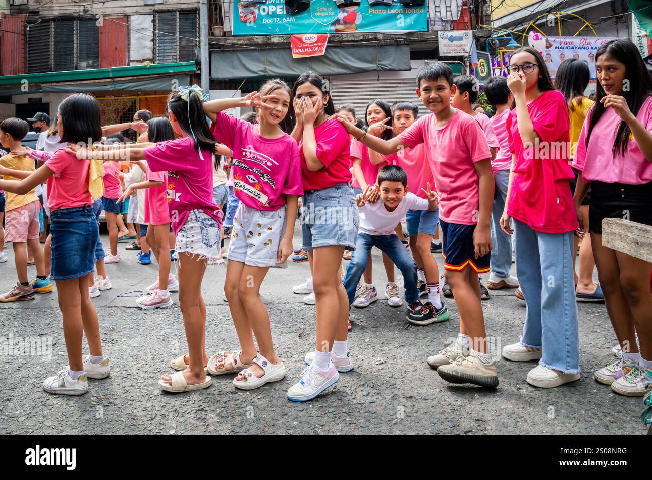 Filipino people celebrate an annual religious festival with a parade ...