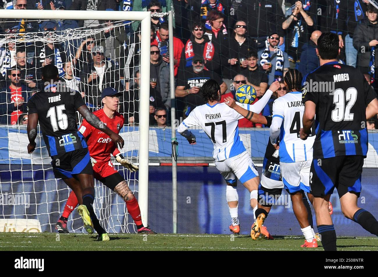 Nicholas Pierini (Sassuolo) scores 1-3 during AC Pisa vs USS Sassuolo ...