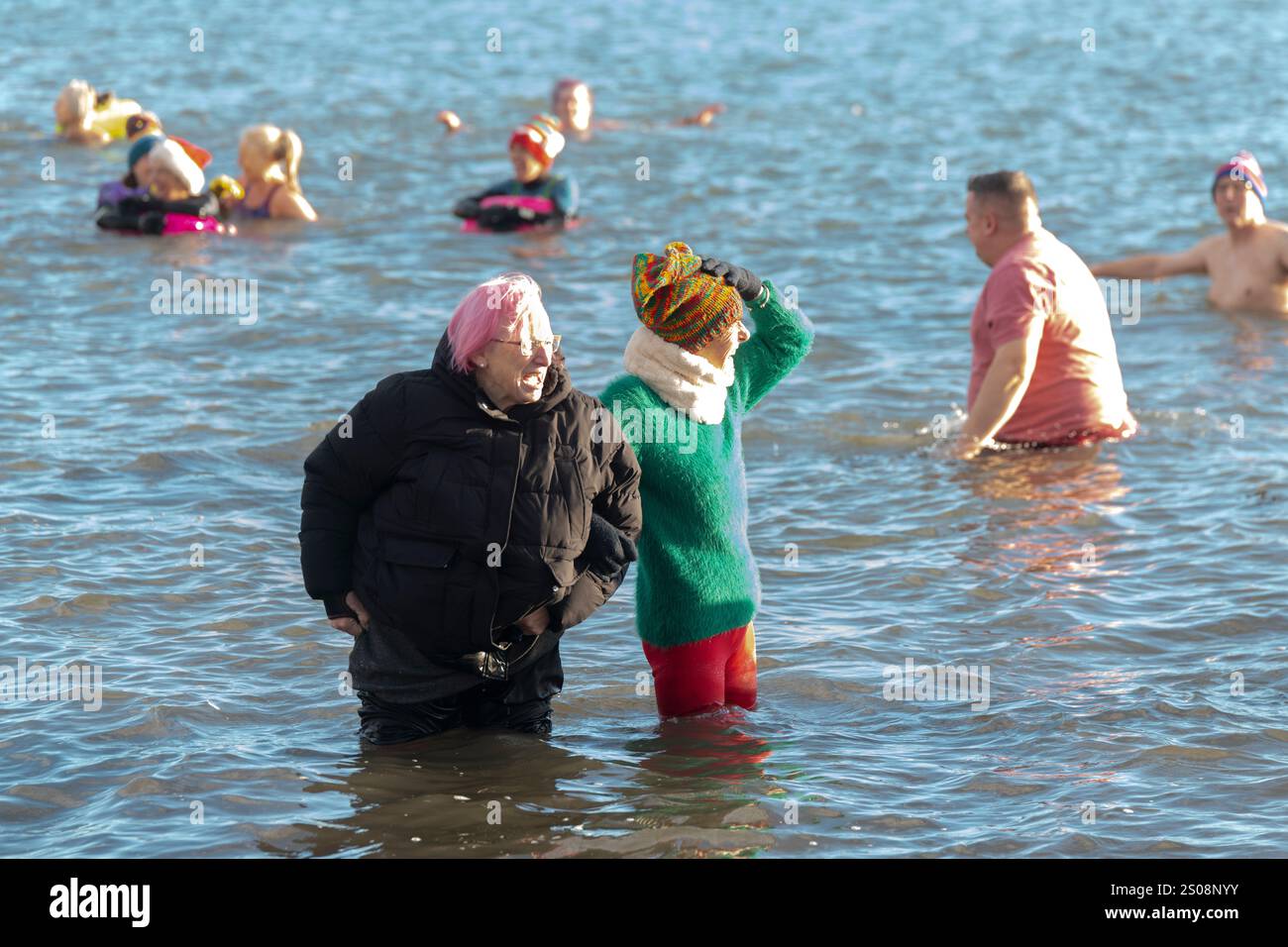 Newbiggin Boxing day dip 2024 Stock Photo - Alamy