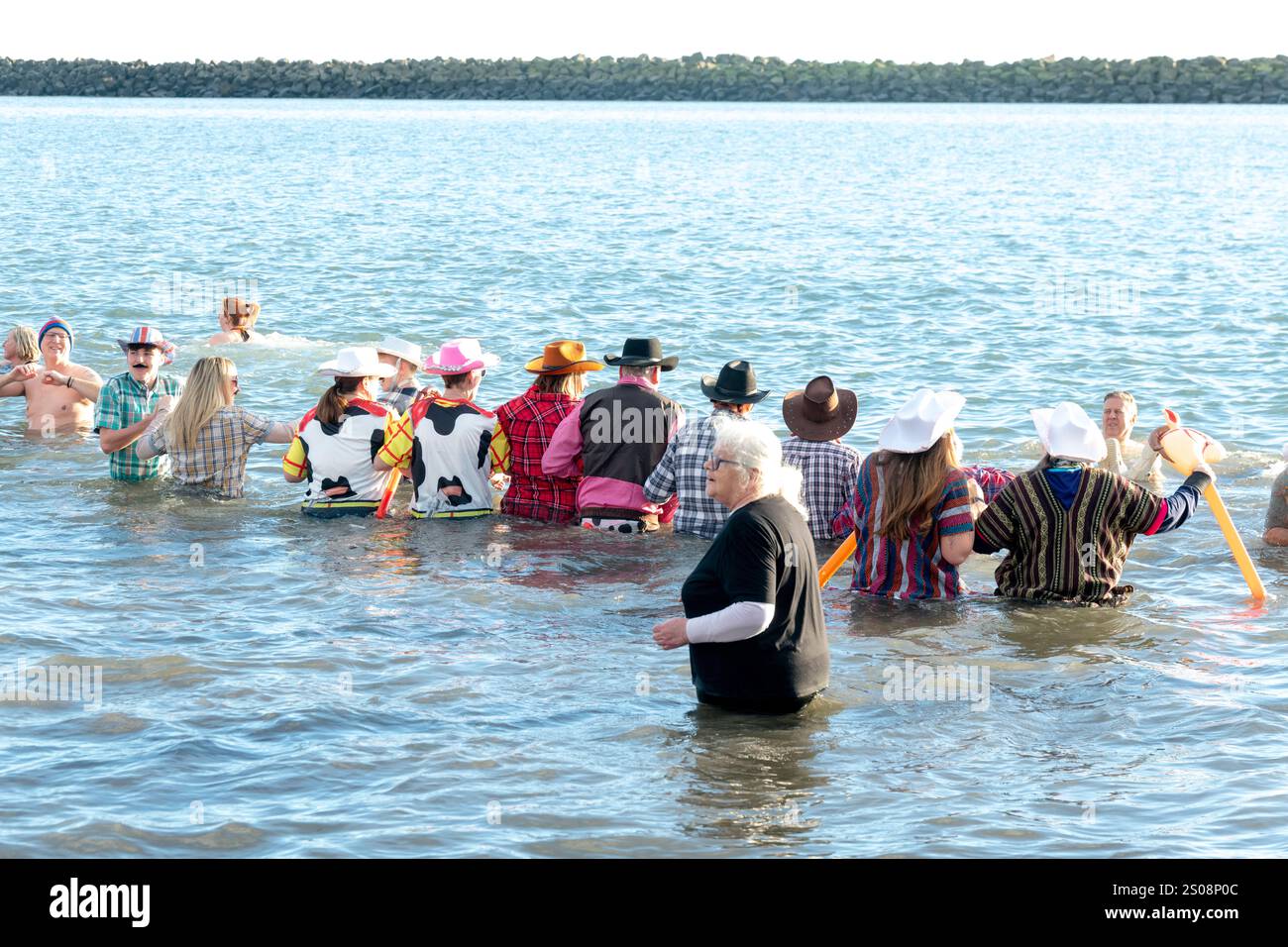 Newbiggin Boxing day dip 2024 Stock Photo - Alamy