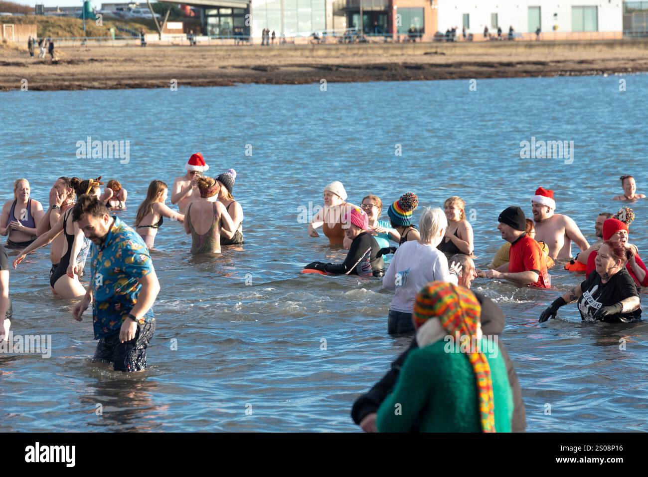 Newbiggin Boxing day dip 2024 Stock Photo - Alamy
