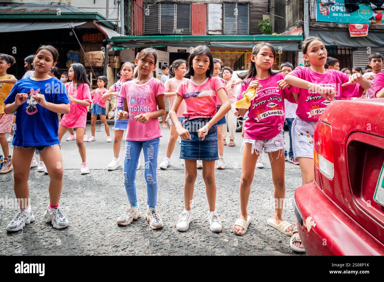 Filipino people celebrate an annual religious festival with a parade ...