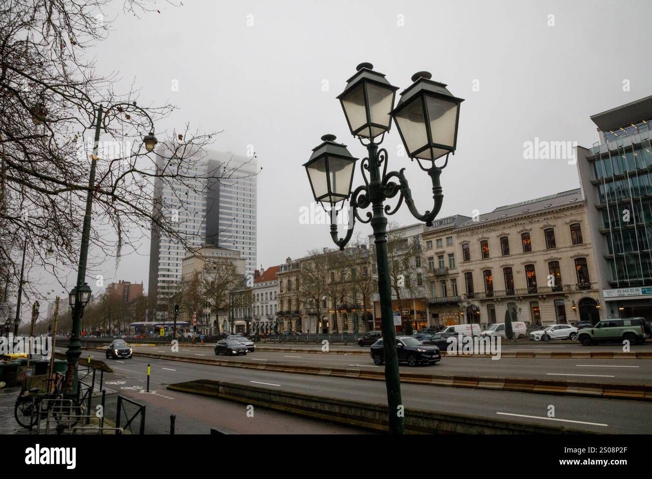Brussels, Belgium. 26th Dec, 2024. Cars drive on the Avenue de la ...