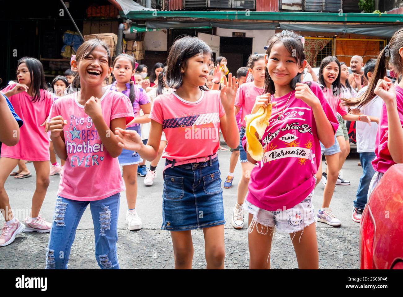 Filipino people celebrate an annual religious festival with a parade ...