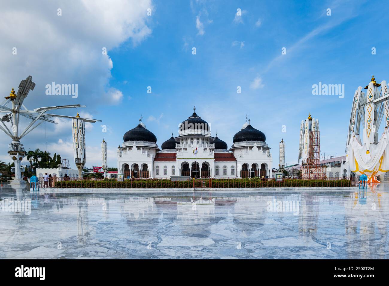 Aceh Grand Mosque, Baiturrahman Grand Mosque. A landmark in Banda Aceh ...