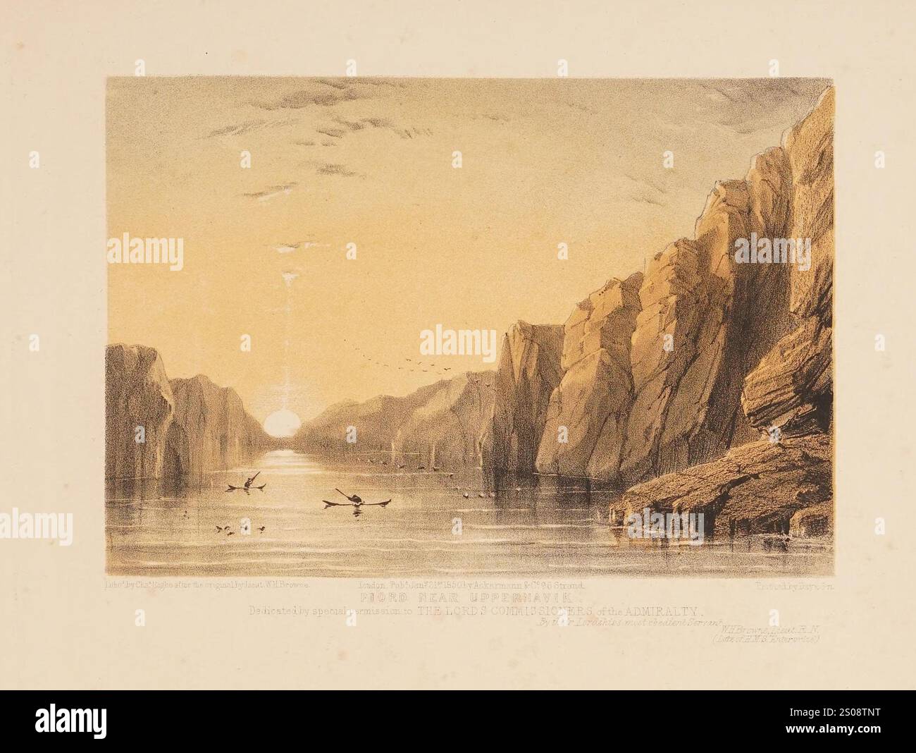 Fjord Near Uppernavik, Greenland. One Of The Many Beautiful “ Fiords ...