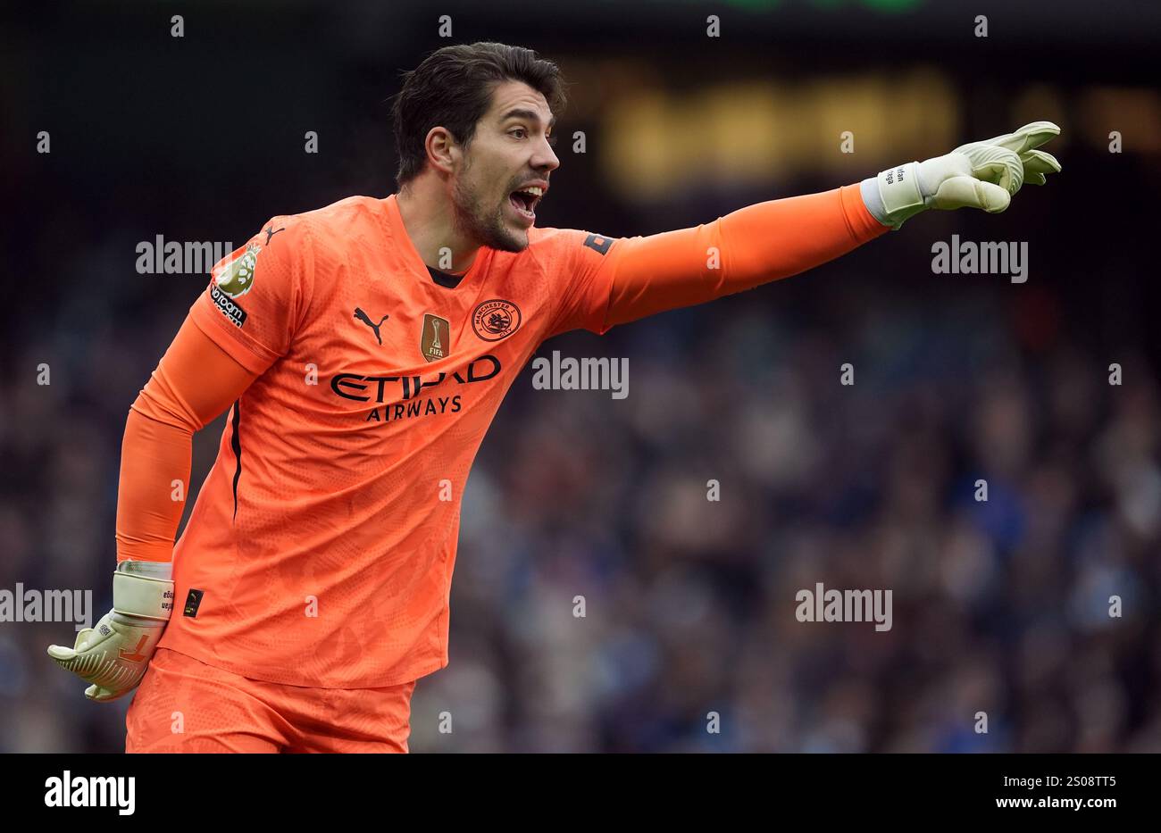 Manchester City goalkeeper Stefan Ortega during the Premier League ...