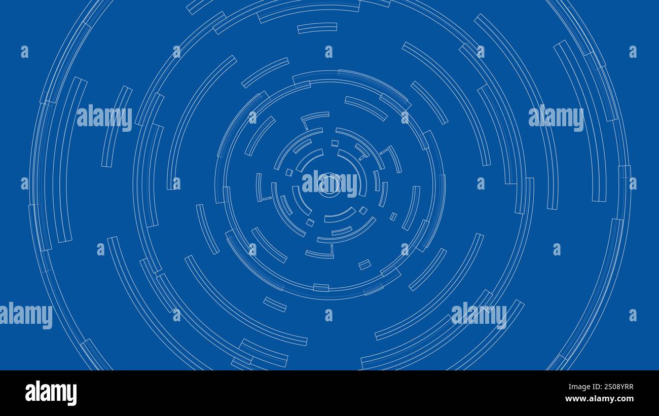 3D circular pattern. Style wireframe model Stock Vector Image & Art - Alamy