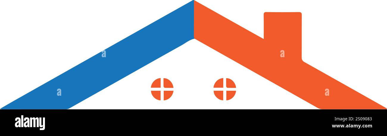 vector colorful roof, house, chimney drawing designs Stock Vector Image ...