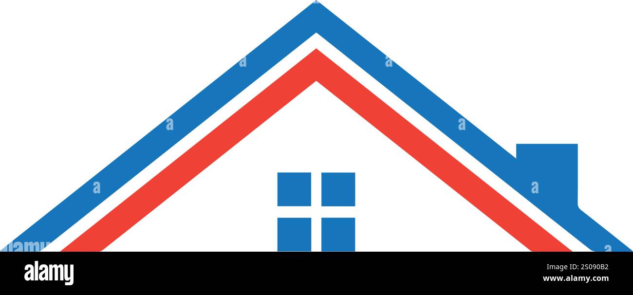 vector colorful roof, house, chimney drawing designs Stock Vector Image ...