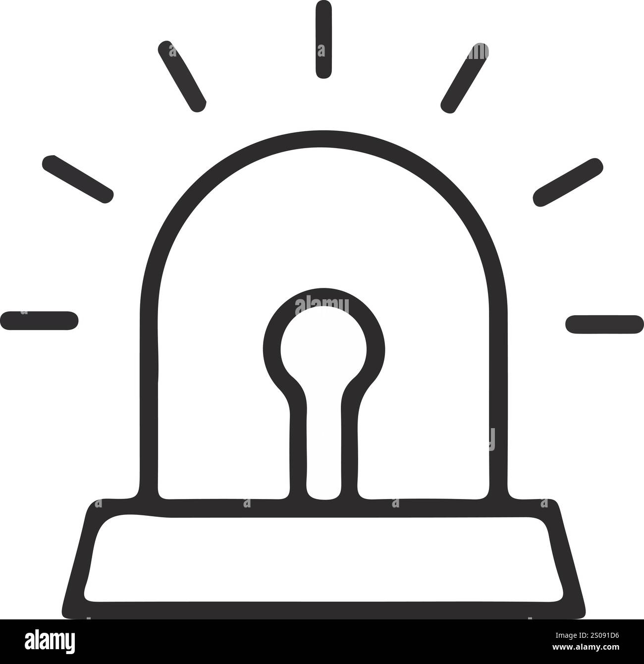 siren sign, siren, sound, warning, alarm sign illustration Stock Vector ...