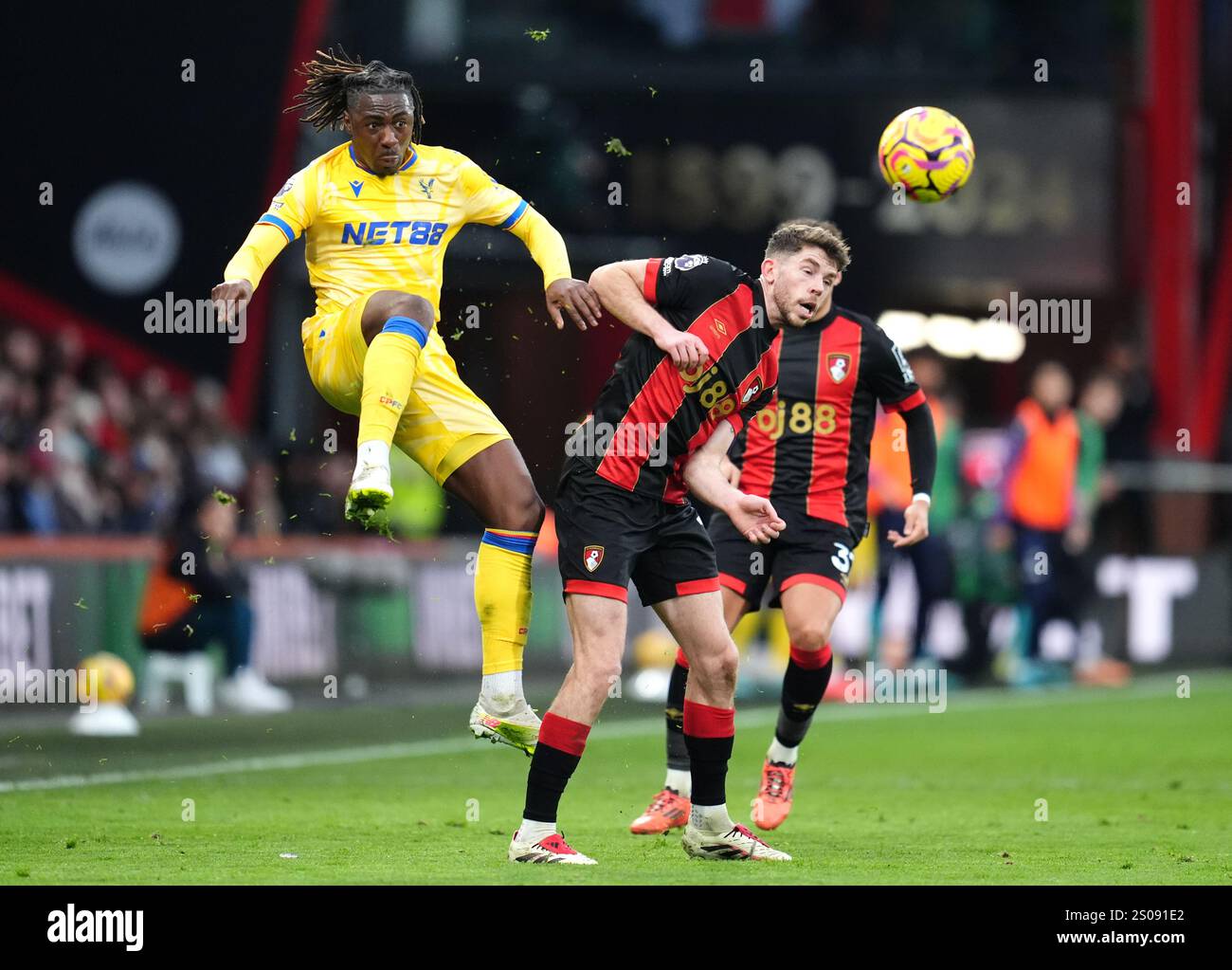 Crystal Palace's Eberechi Eze (left) and Bournemouth's Ryan Christie ...