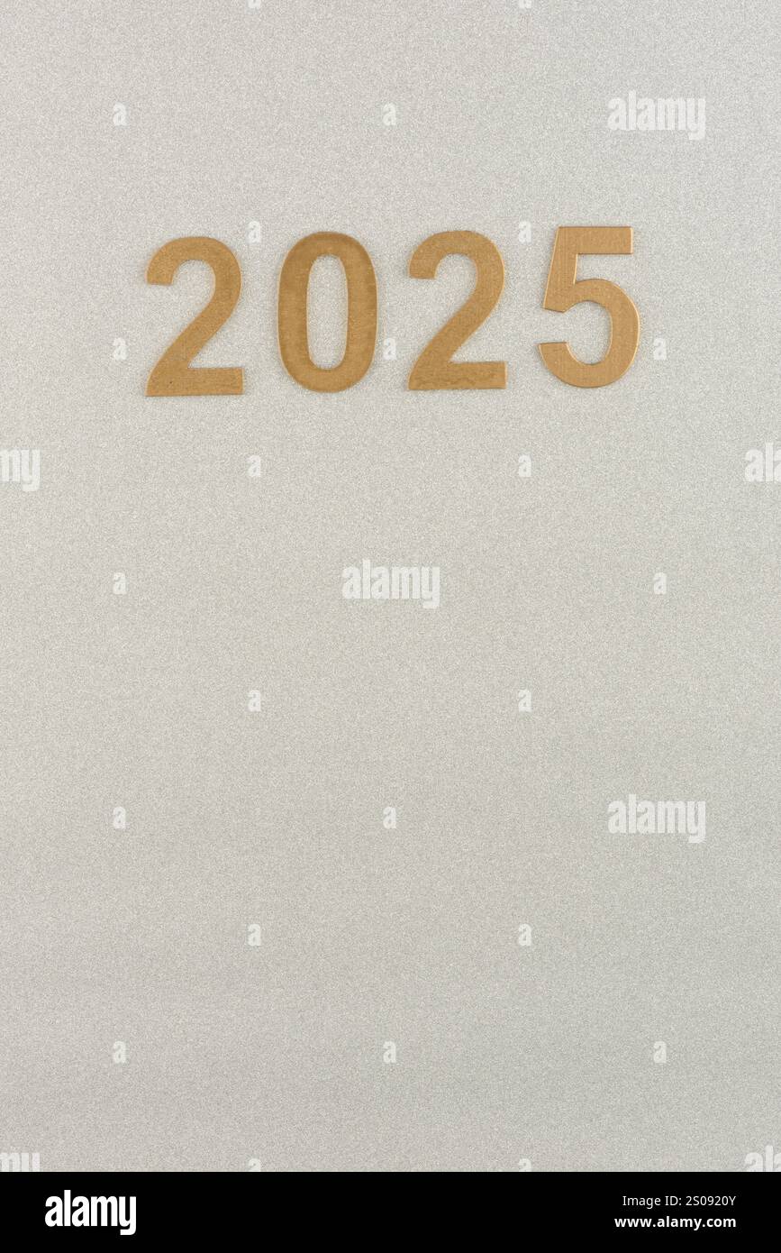 New Year numbers 2025 on glitter grey background, graphic resource ...