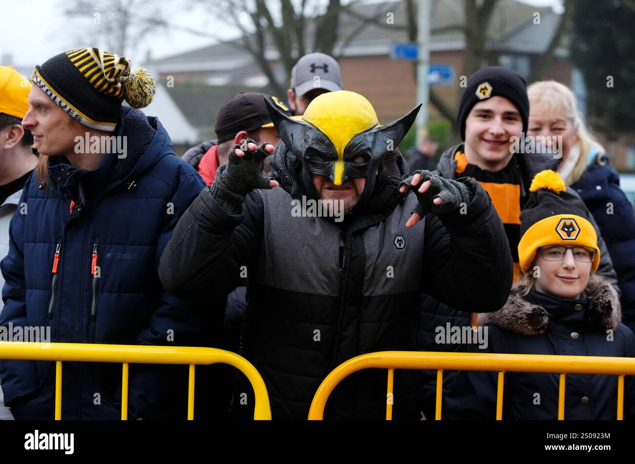 Wolverhampton Wanderers fans outside the ground ahead of the Premier ...