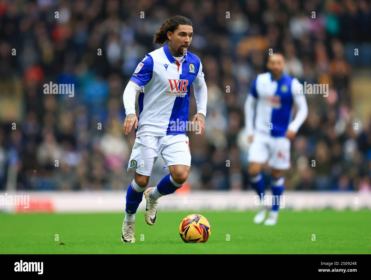 Blackburn Rovers' Tyrhys Dolan runs with the ball during the Sky Bet ...
