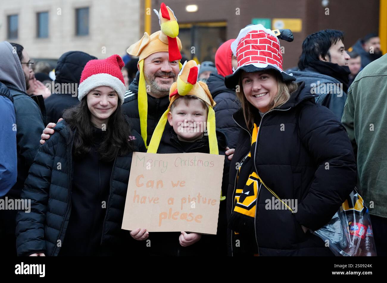 Wolverhampton Wanderers fans outside the ground ahead of the Premier ...
