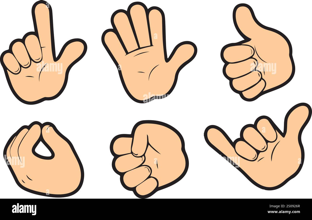 vector hand icon, hand symbol icons drawing Stock Vector Image & Art ...