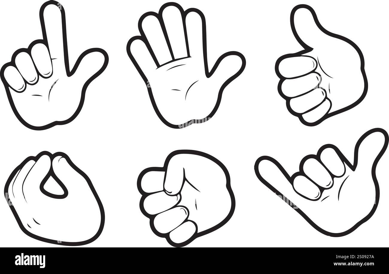 vector hand icon, hand symbol icons drawing Stock Vector Image & Art ...