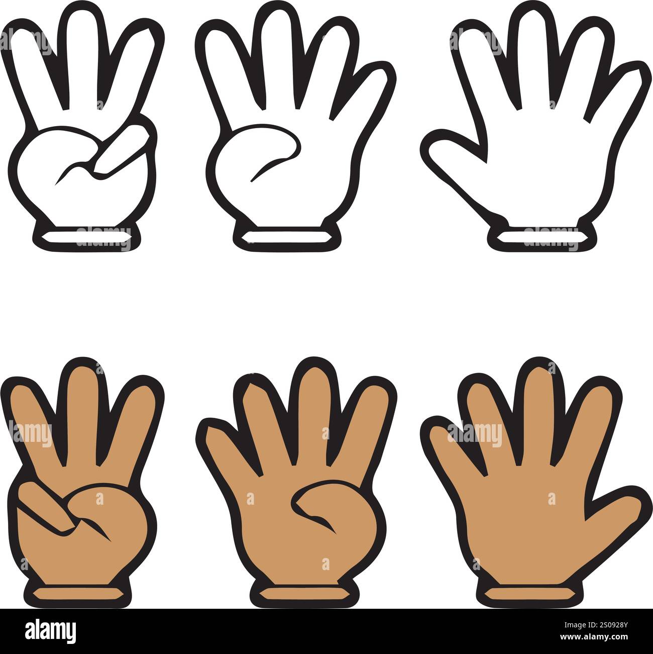 vector hand icon, hand symbol icons drawing Stock Vector Image & Art ...