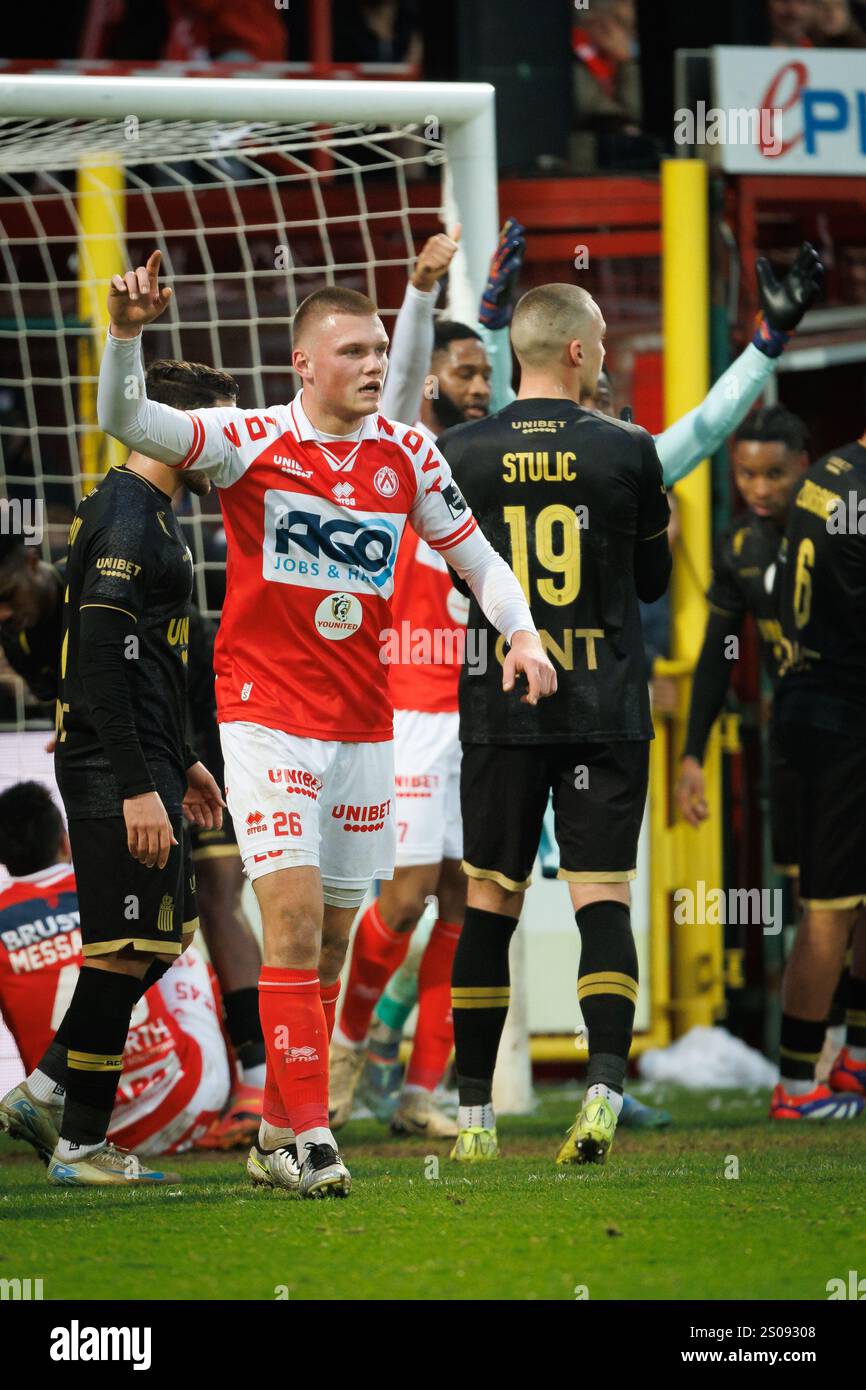 Kortrijk, Belgium. 26th Dec, 2024. Kortrijk's Bram Lagae pictured ...