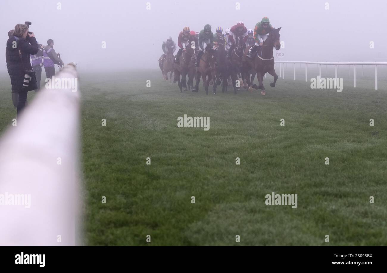 Runners and riders during the Race And Stay Flat Race during day one of ...