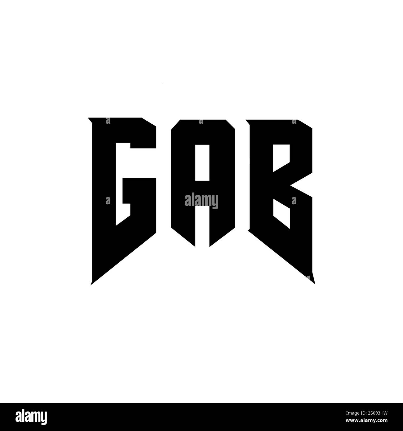 GAB letter logo design for technology company. GAB logo design black ...
