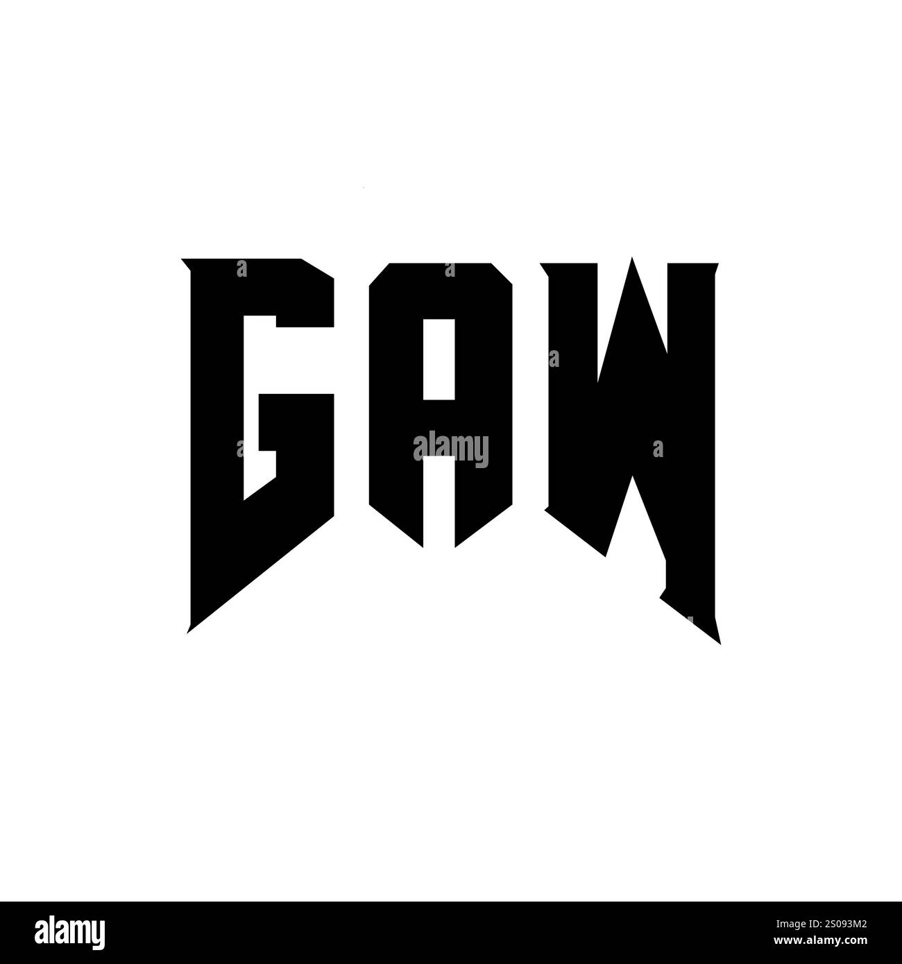 GAW letter logo design for technology company. GAW logo design black ...