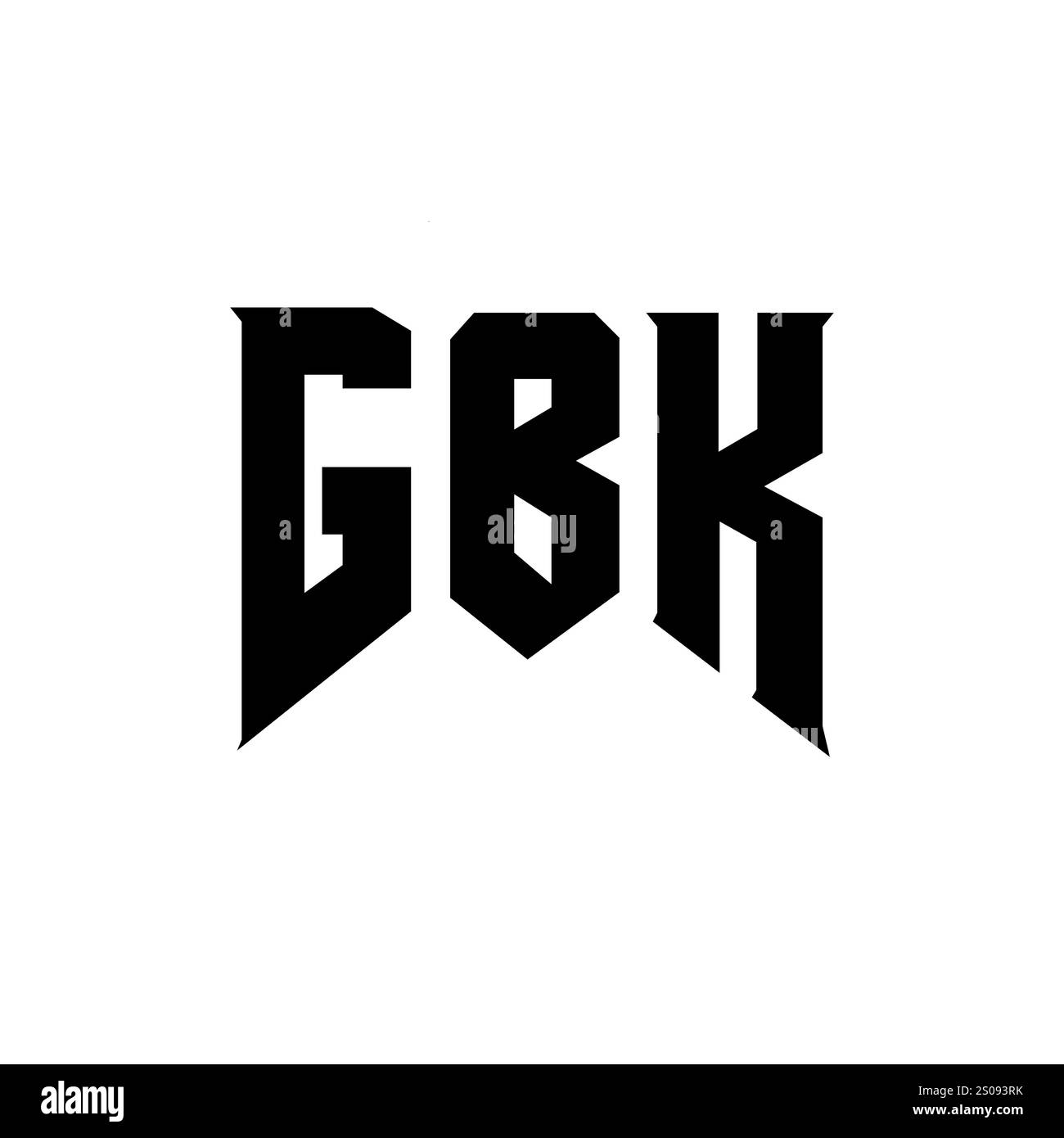 GBK letter logo design for technology company. GBK logo design black ...