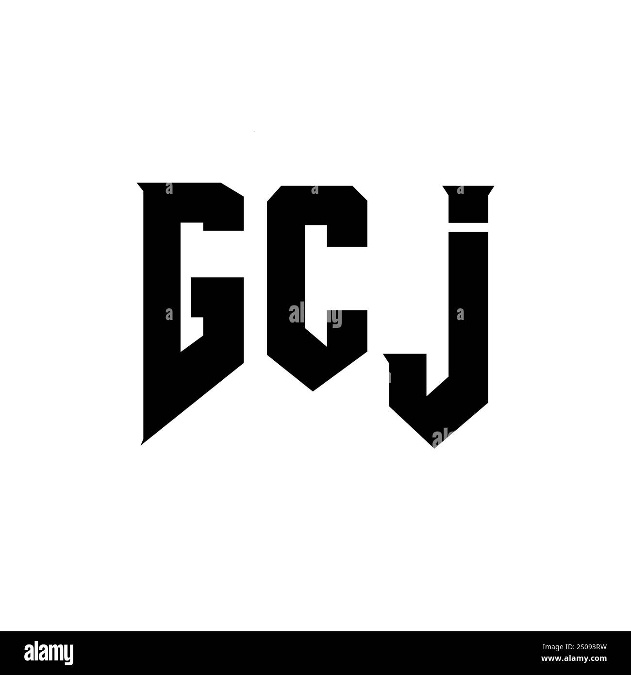 GCJ letter logo design for technology company. GCJ logo design black ...
