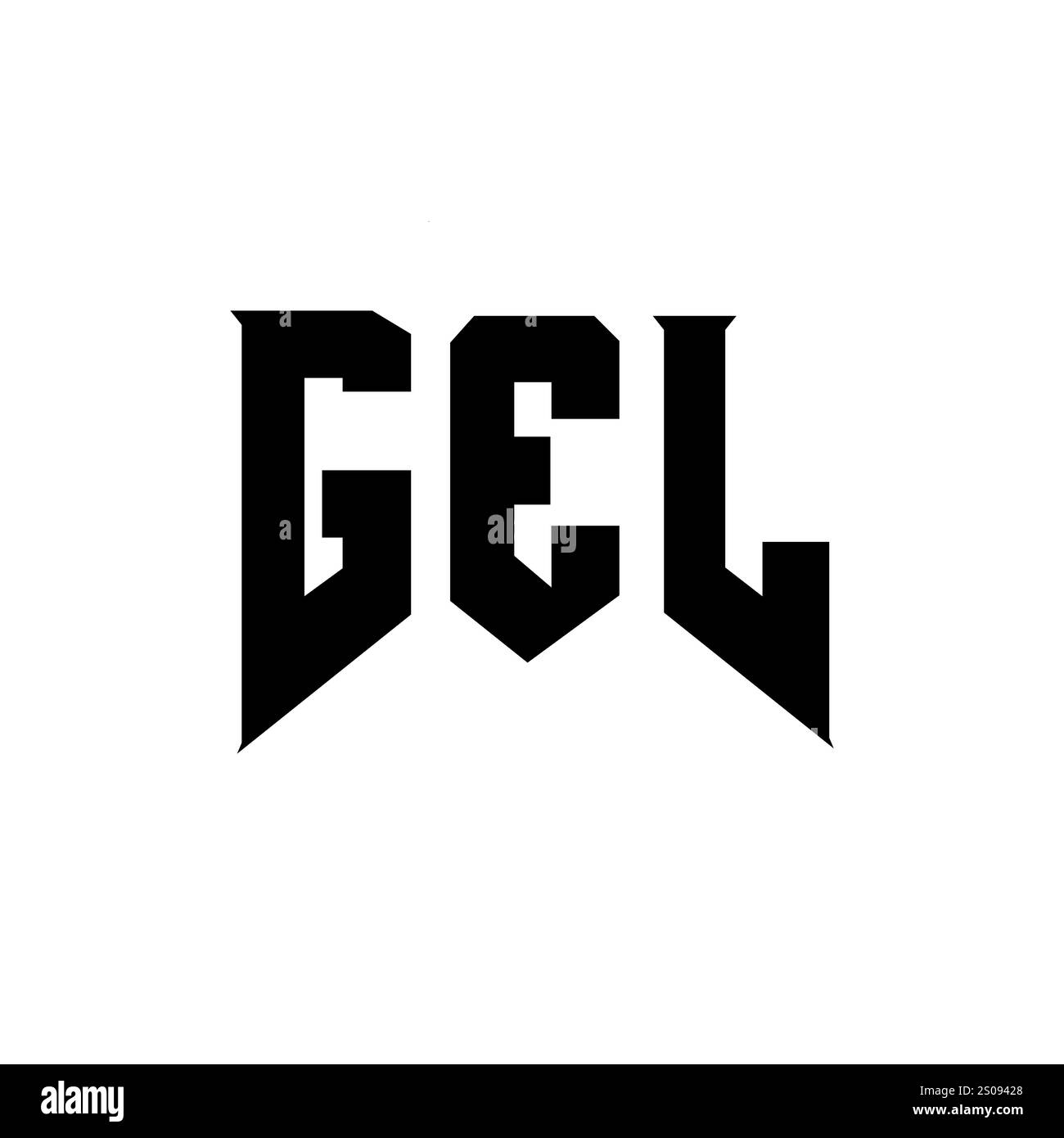 GEL letter logo design for technology company. GEL logo design black ...
