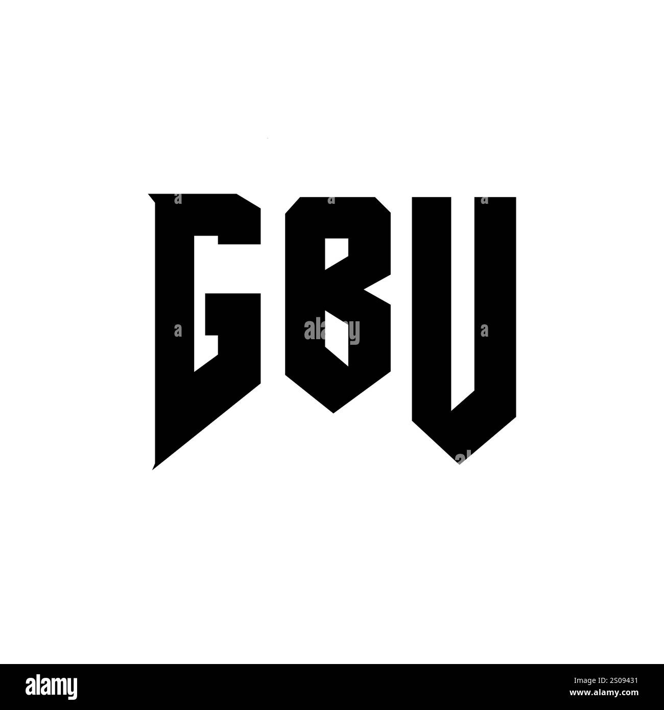 GBU letter logo design for technology company. GBU logo design black ...