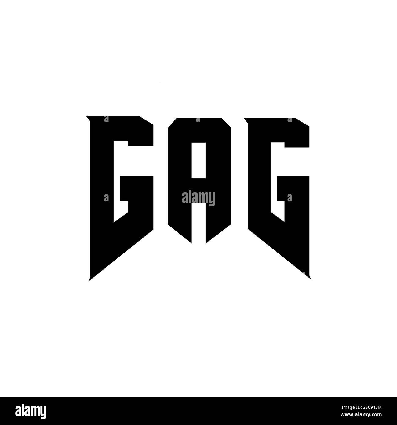 GAG letter logo design for technology company. GAG logo design black ...