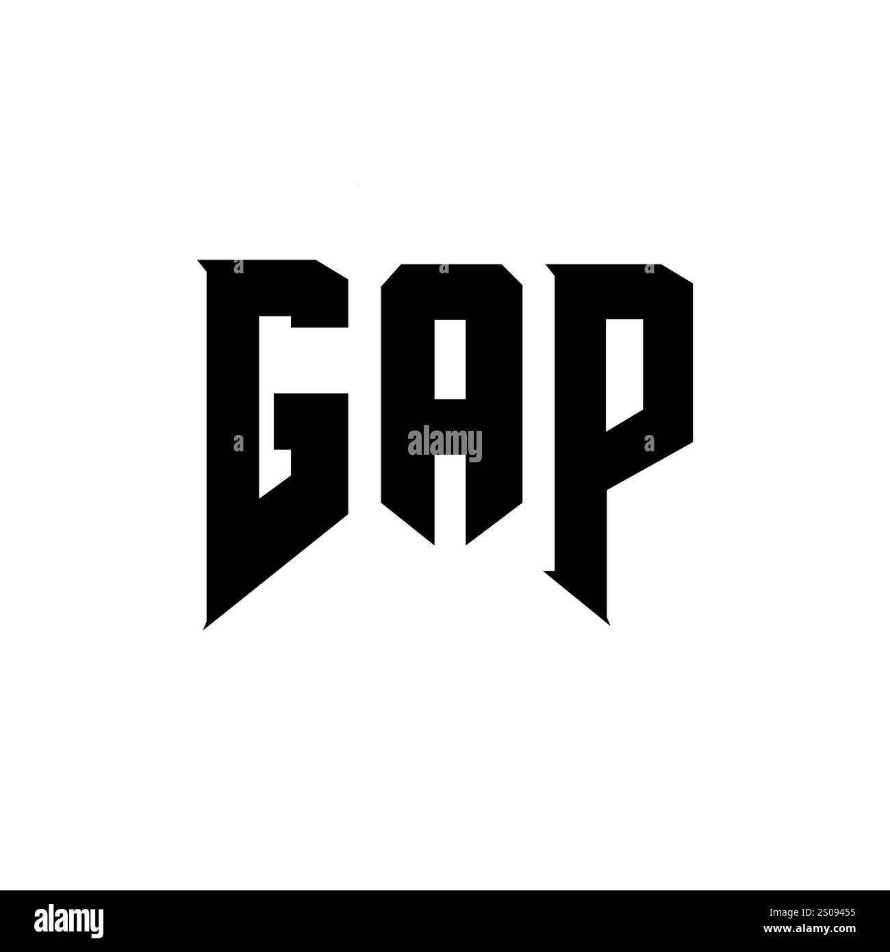 GAP letter logo design for technology company. GAP logo design black ...