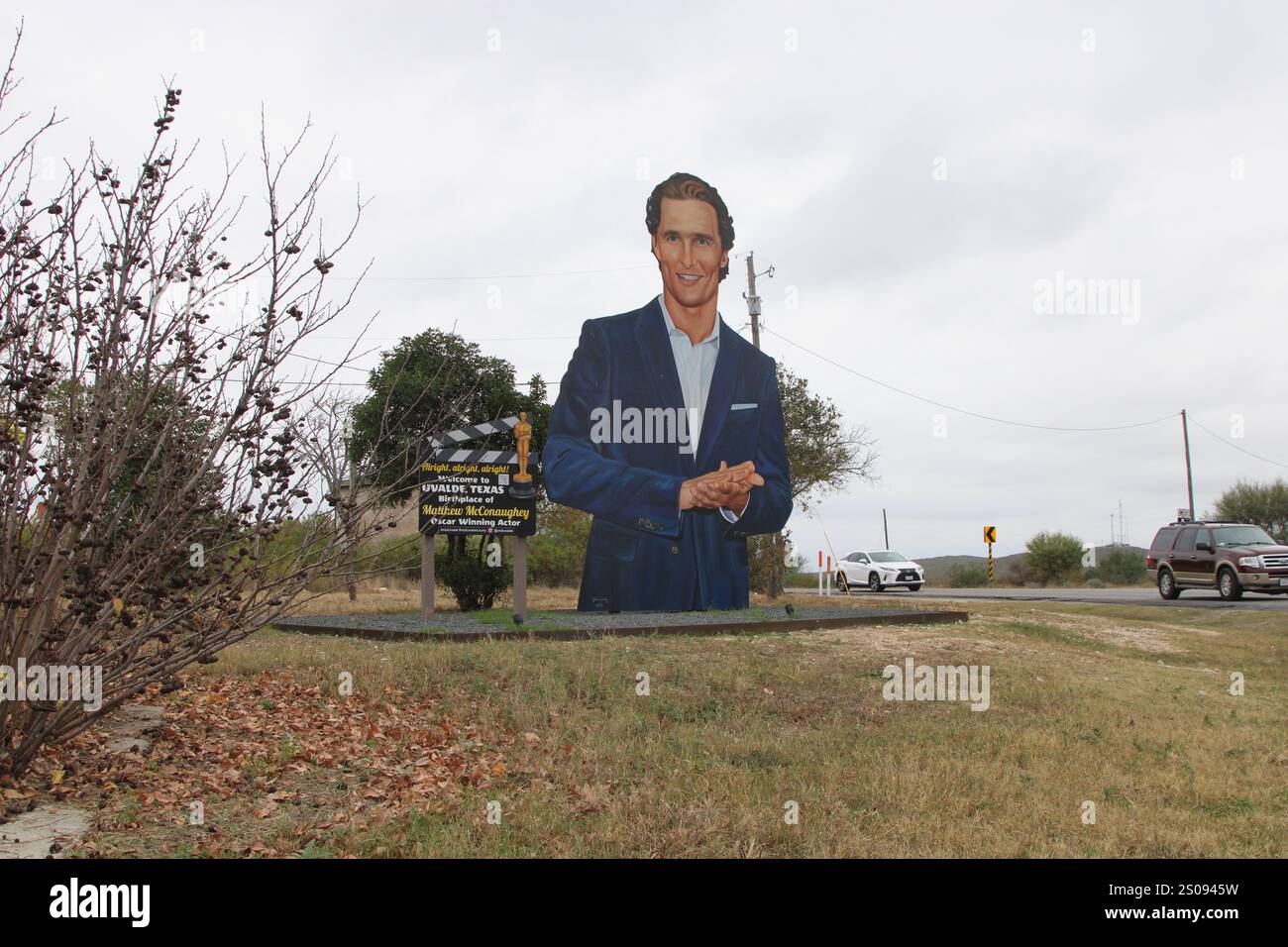 A massive roadside (highway) art image of actor Matthew McConaughey in ...