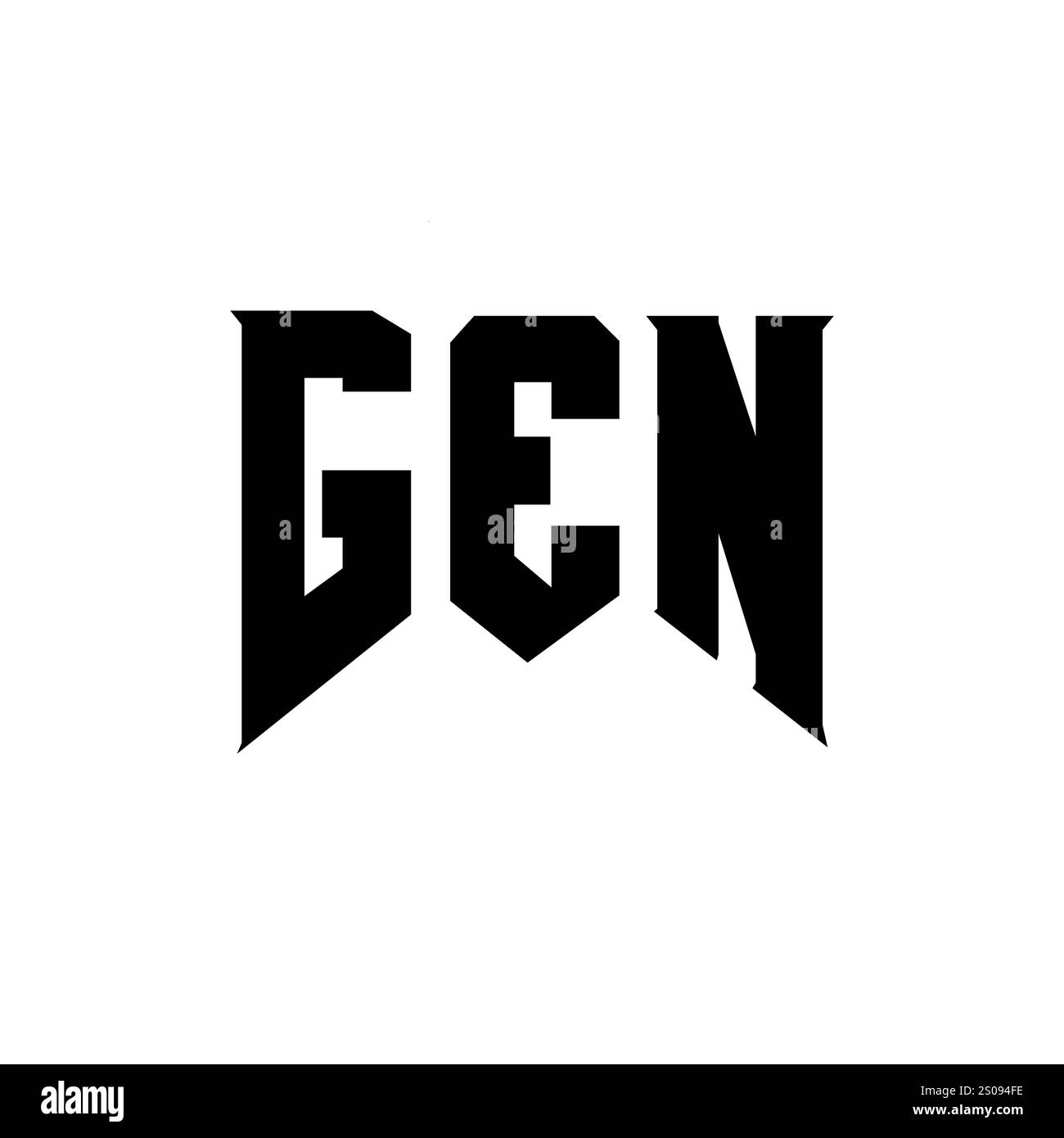 GEN letter logo design for technology company. GEN logo design black ...