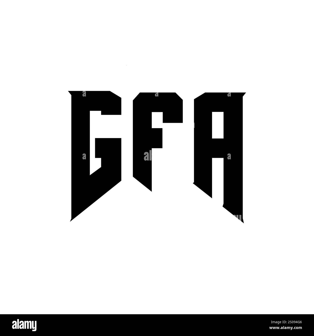 GFA letter logo design for technology company. GFA logo design black ...