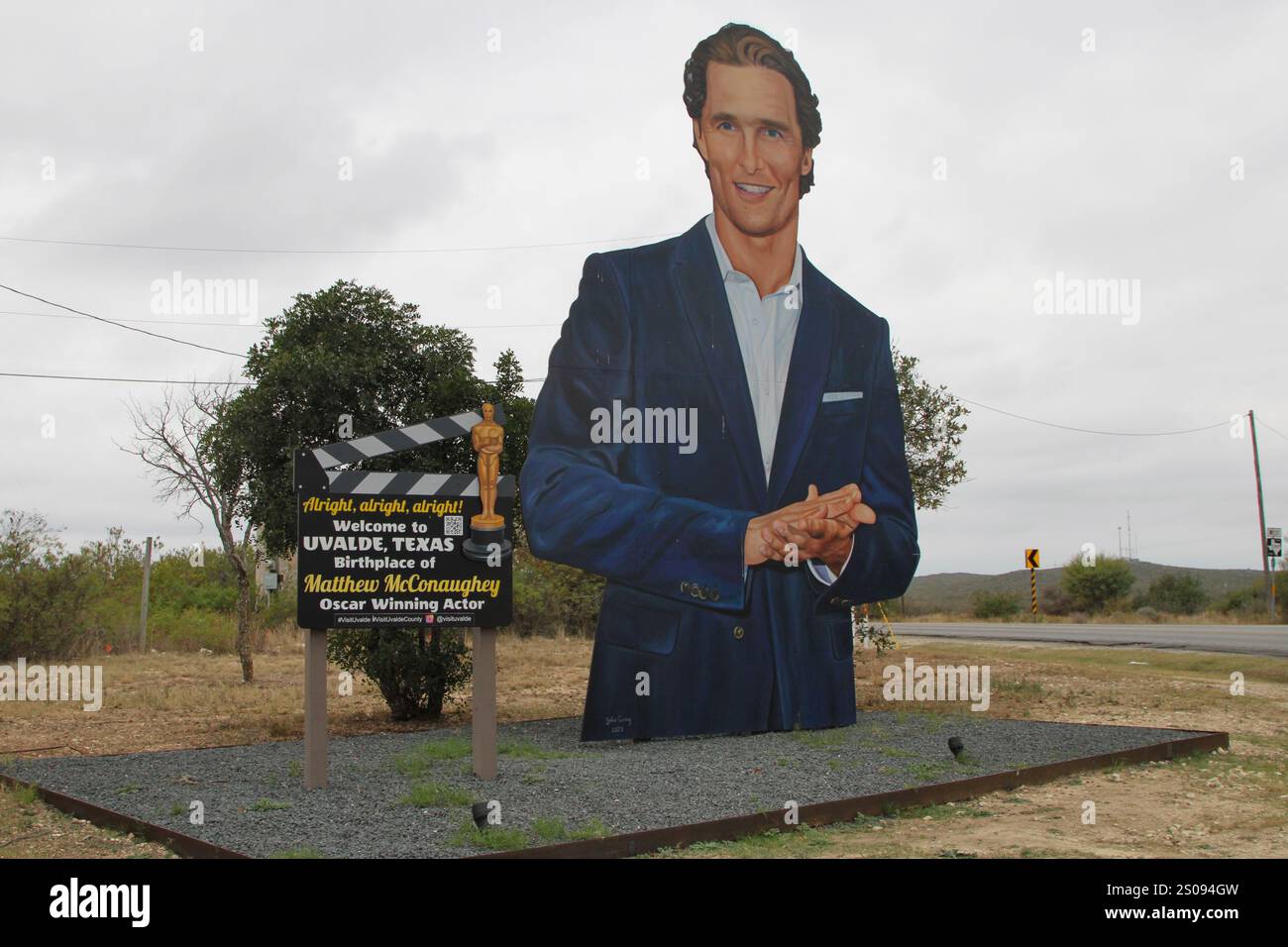 A massive roadside (highway) art image of actor Matthew McConaughey in ...