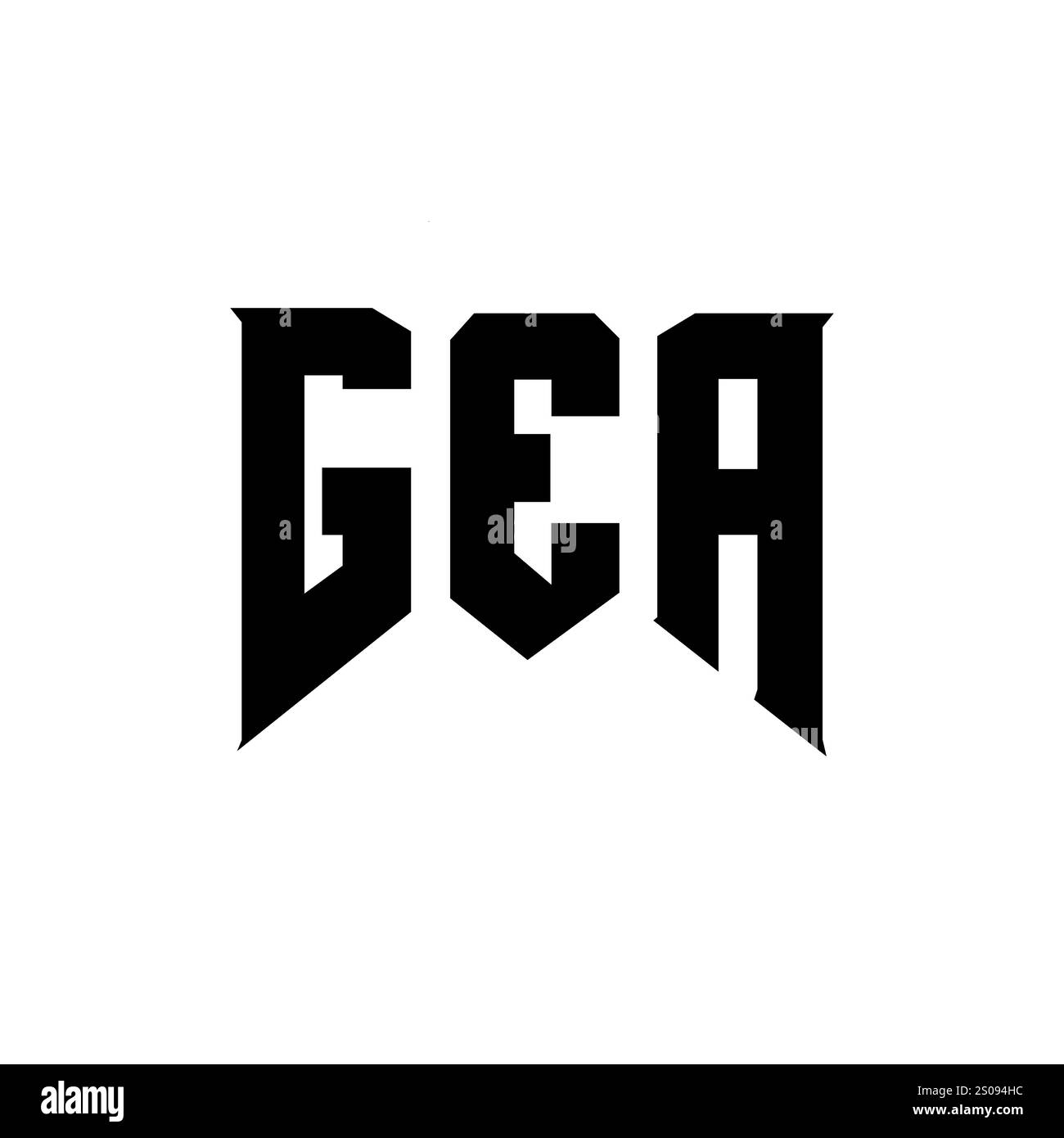 GEA letter logo design for technology company. GEA logo design black ...